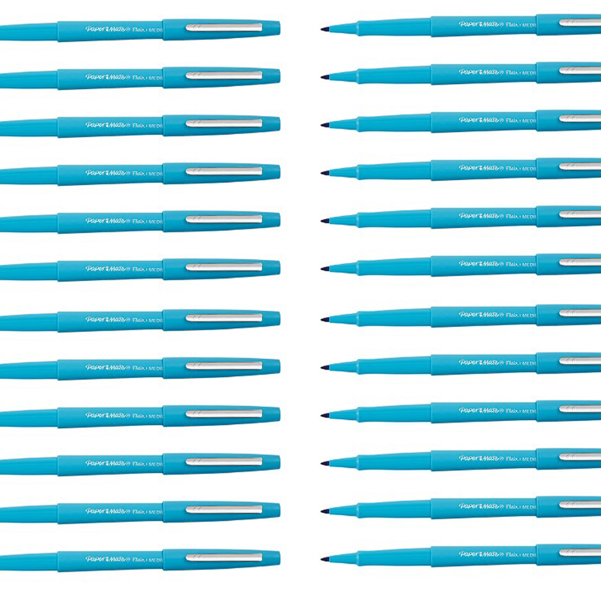 Paper Mate Flair Sky Blue Felt Tip Pen Medium, - Bulk Pack of 24 ...