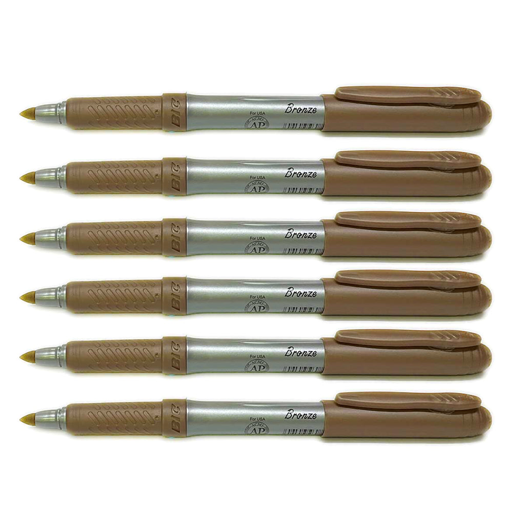 Bic Intensity Markers Bronze Metallic Fine, Pack of 6