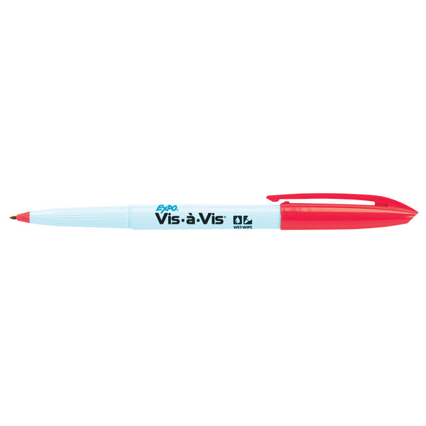 Expo Vis A Vis Red Wet Erase Overhead Transparency Markers Fine Point