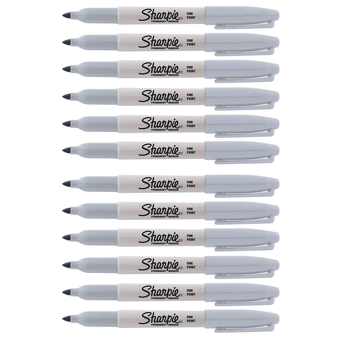 Sharpie Light Grey, Permanent Markers Fine Point Pack of 12 ...