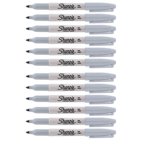 Sharpie Light Grey, Permanent Markers Fine Point Pack of 12