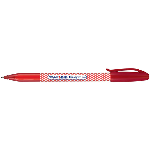 Paper Mate Inkjoy Red Ballpoint Pen, Red Ink