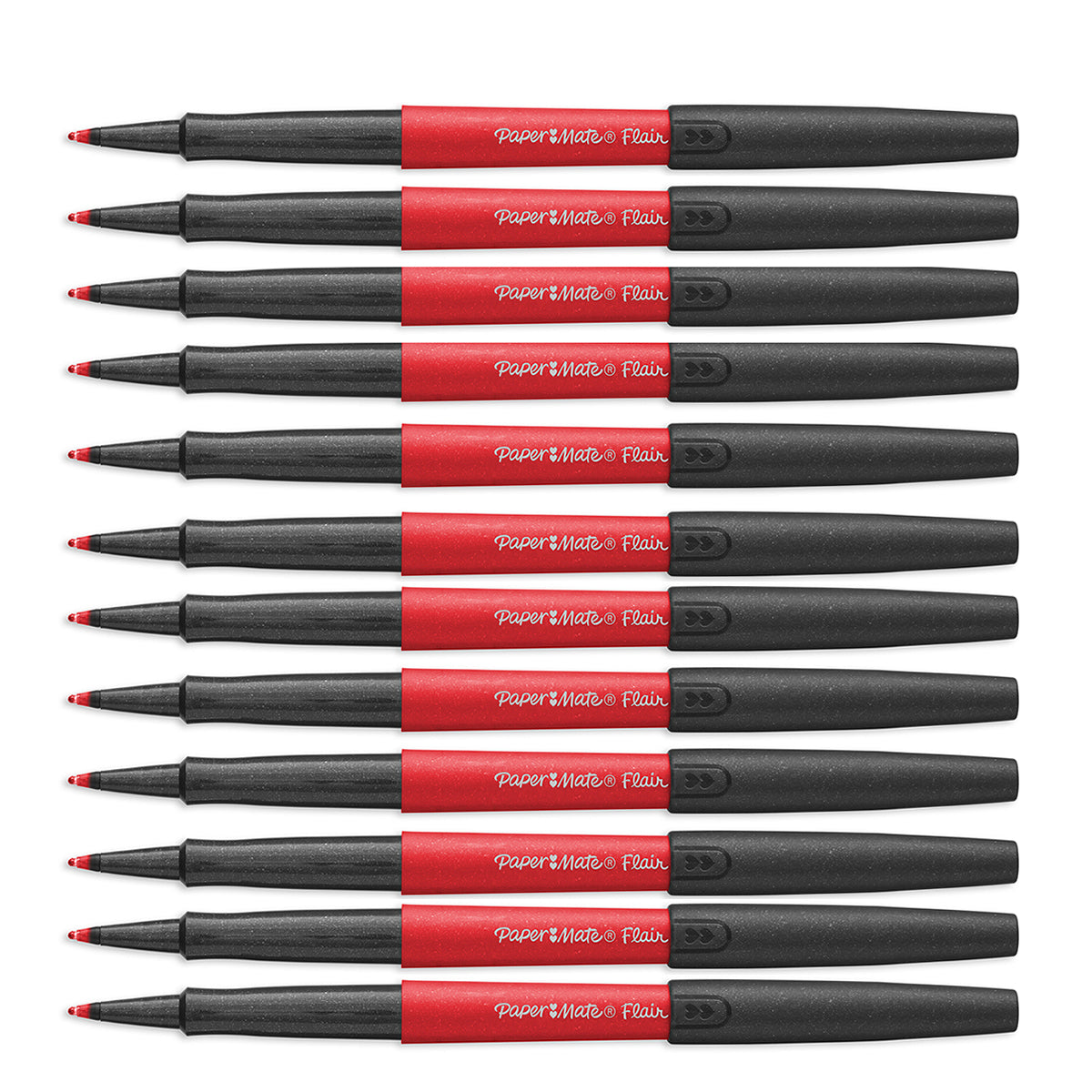 Papermate Flair Metallic Ruby Red Felt Tip Pen Pack of 12 ...