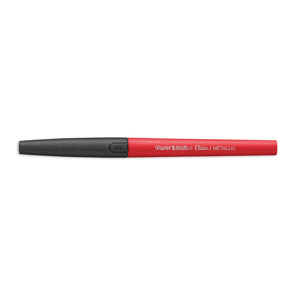Papermate Flair Metallic Ruby Red Felt Tip Pen Pack of 12