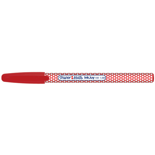 Paper Mate Inkjoy Red Ballpoint Pen, Red Ink