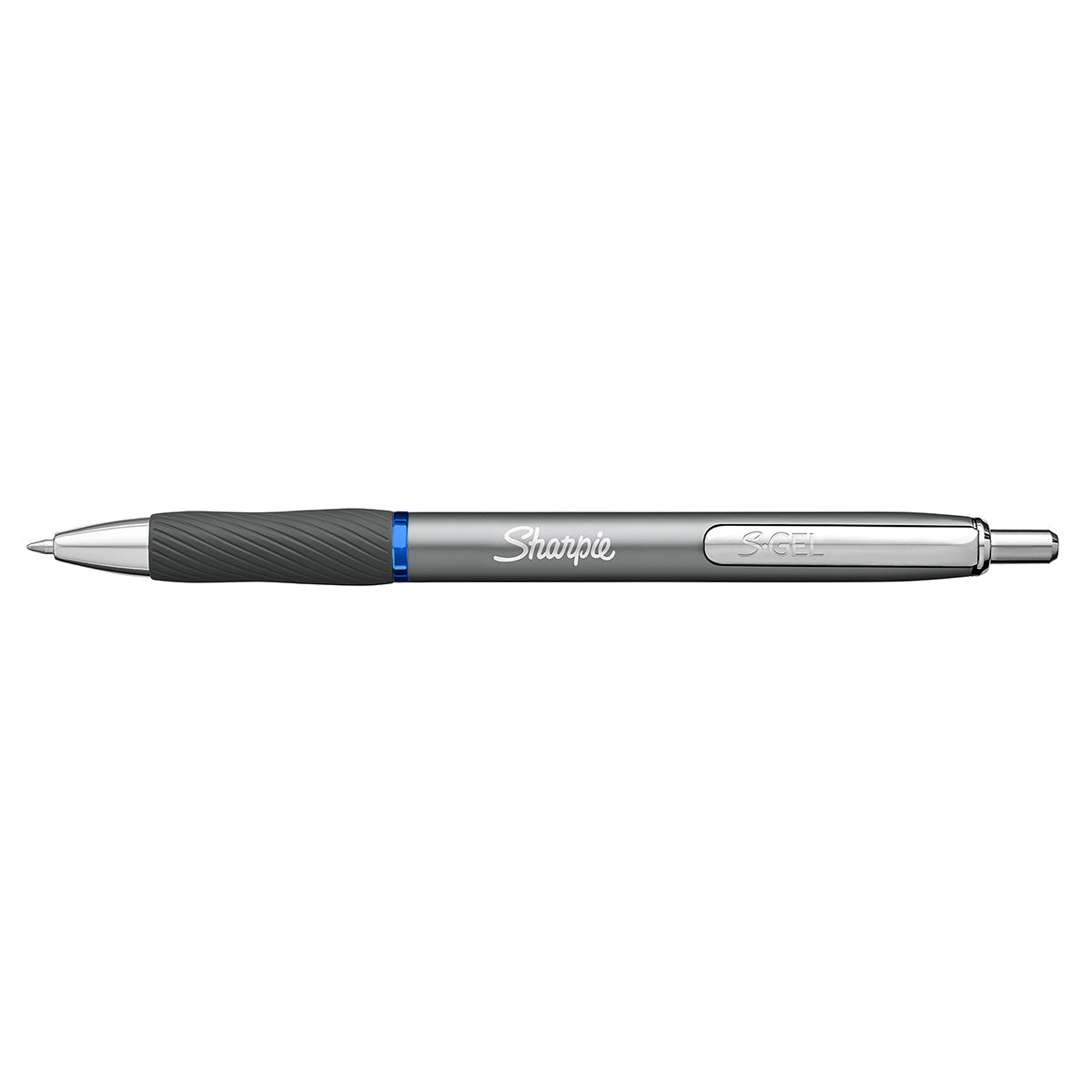 Sharpie S-Gel Gunmetal Blue Ink Retractable Gel Pen Medium With Rubber ...
