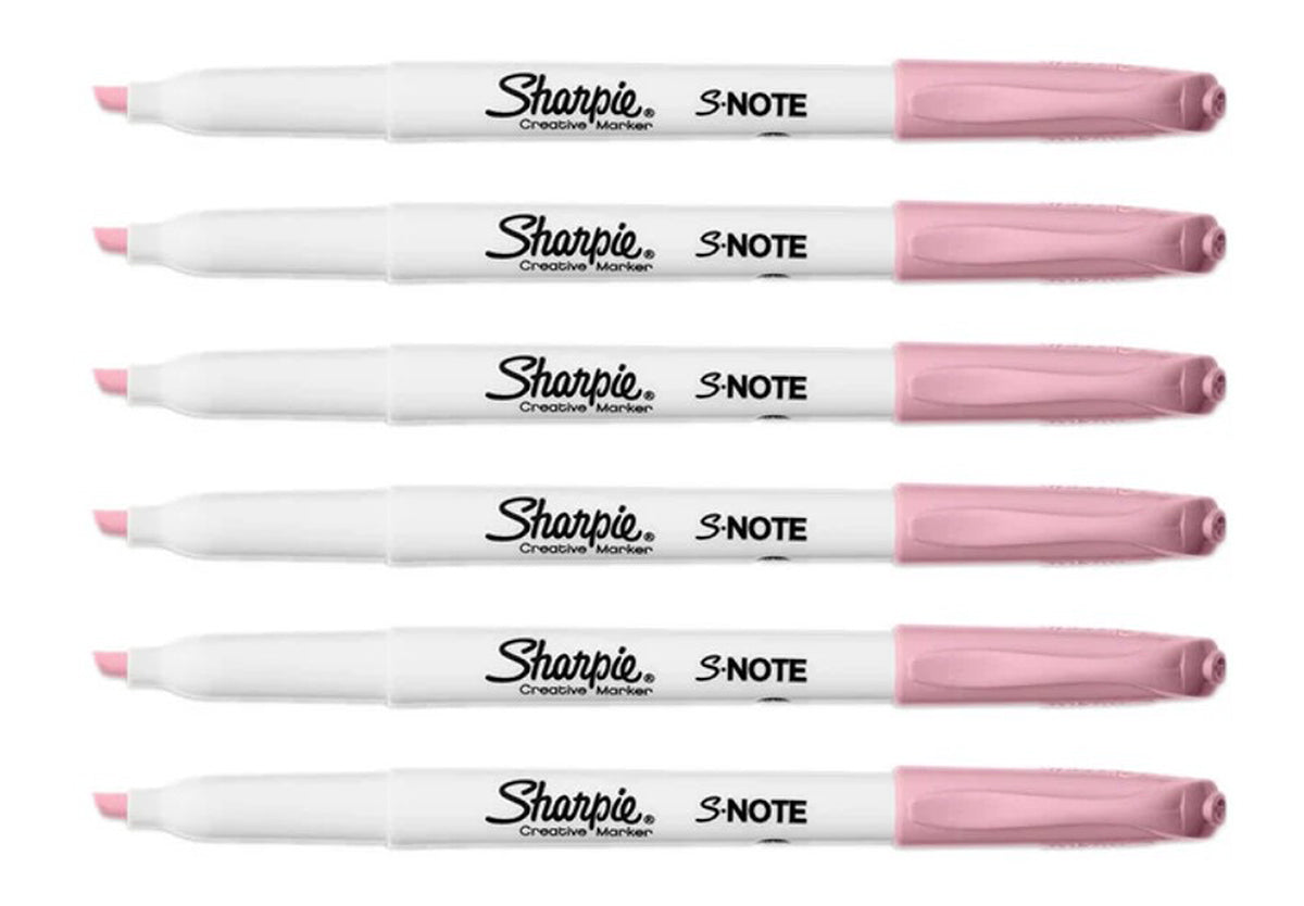 Sharpie S-Note Light Pink Creative Marker Pack Of 6 – PensAndPencils.Net