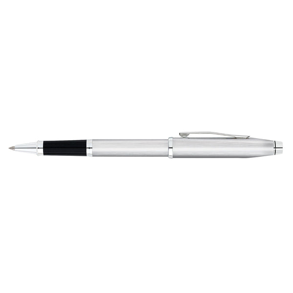 Century II Brushed Chrome Rollerball Pen, Black Ink