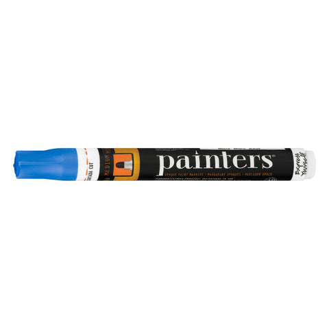 Blue Paint Markers, Medium, Permanent, Streak Free, Pack of 6