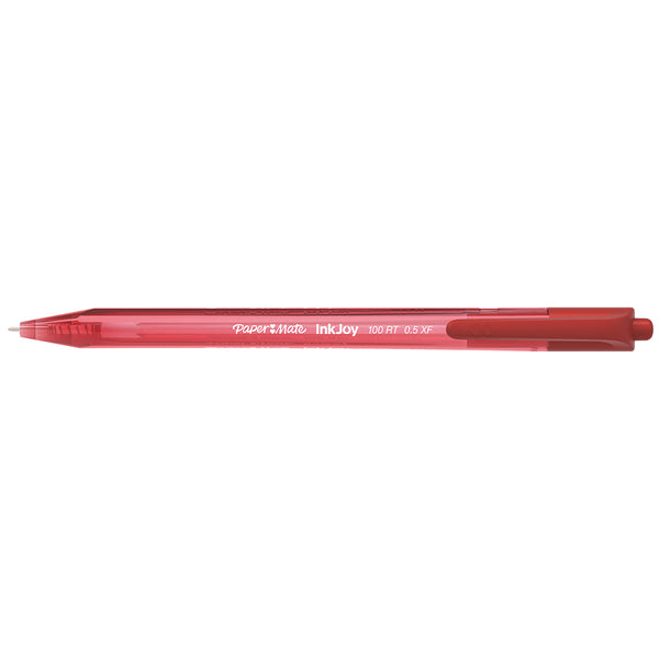 Paper Mate Inkjoy 100RT Retractable Red Ballpoint Pen, Medium 1.0mm