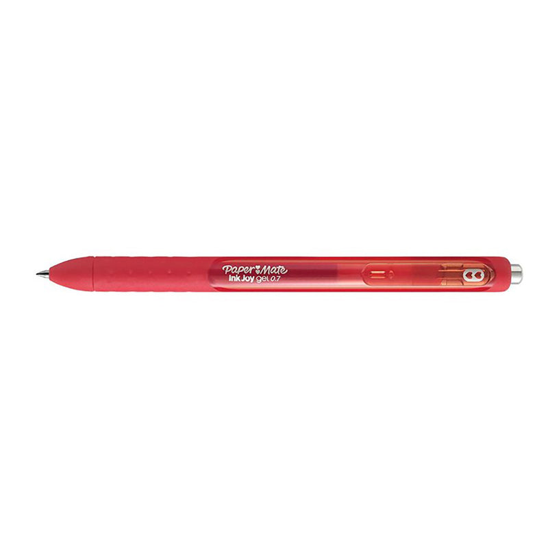 Paper Mate Inkjoy Gel Pen Medium Red, 0.7 MM Retractable Click Gel Pen ...