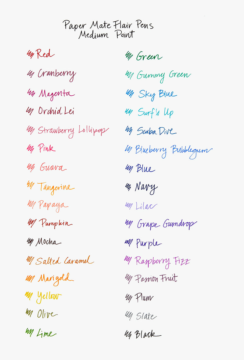 Paper Mate Flair Orange Felt Tip Pens Medium Point, Pack of 6 ...