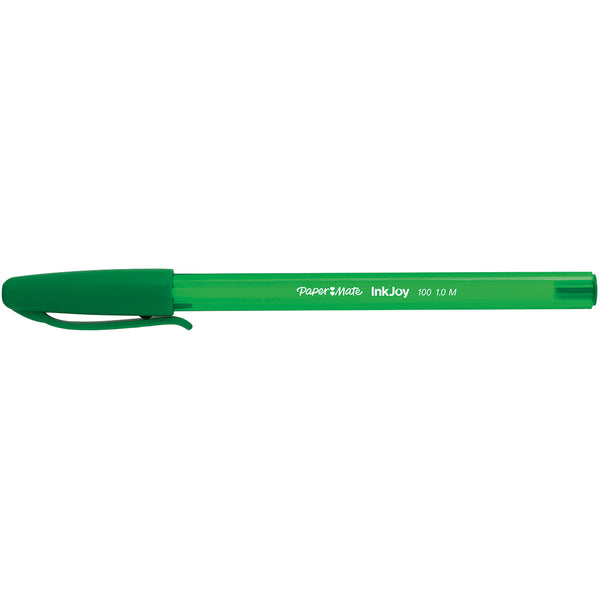 Paper Mate InkJoy Kilometrico Green Ink Capped Ballpoint Pen Medium Po