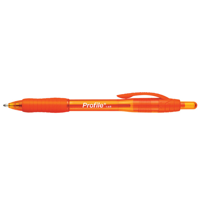 Paper Mate Profile Orange Ink 1.4b Ballpoint Pen Retractable, Bold Poi ...