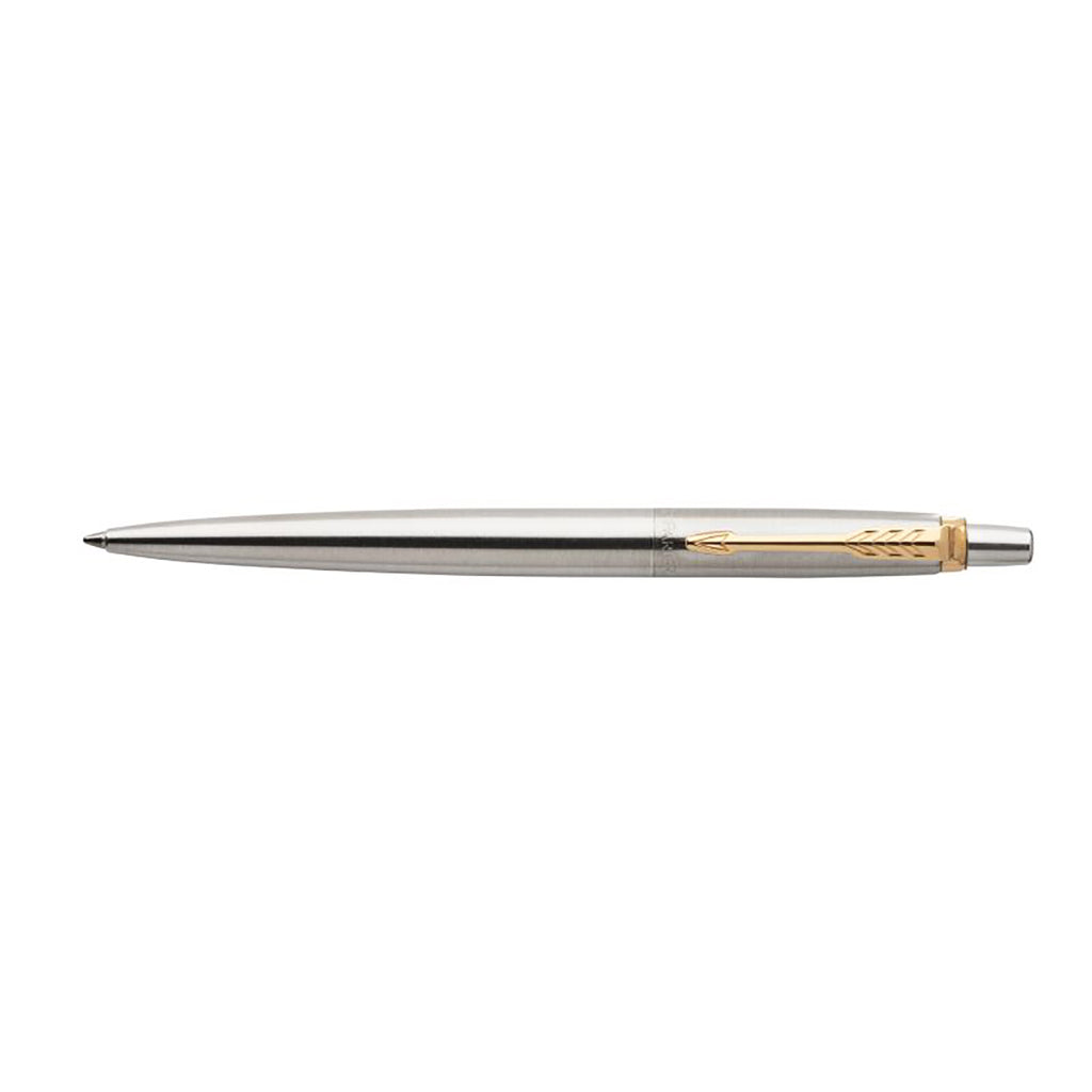 Parker Jotter Signature Arrow Clip Stainless Steel Gold Trim Ballpoint