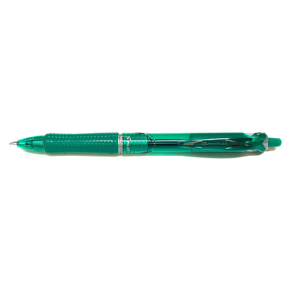 Pilot Acroball Green Smooth Ballpoint Pen 1.0mm - Green Ink, Retractab