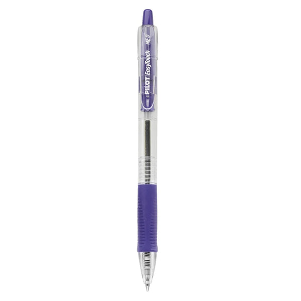 Pilot Easy Touch Purple Ink Ballpoint Pen, Medium, Retractable