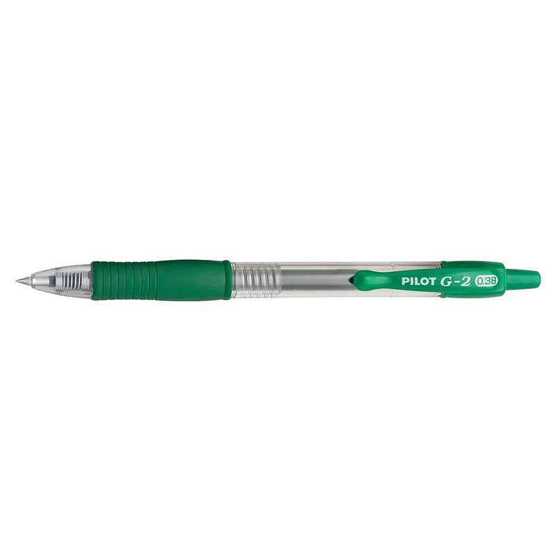 Pilot G2 Ultra Fine Green Gel Pen, 0.38 Retractable with Comfort Grip ...