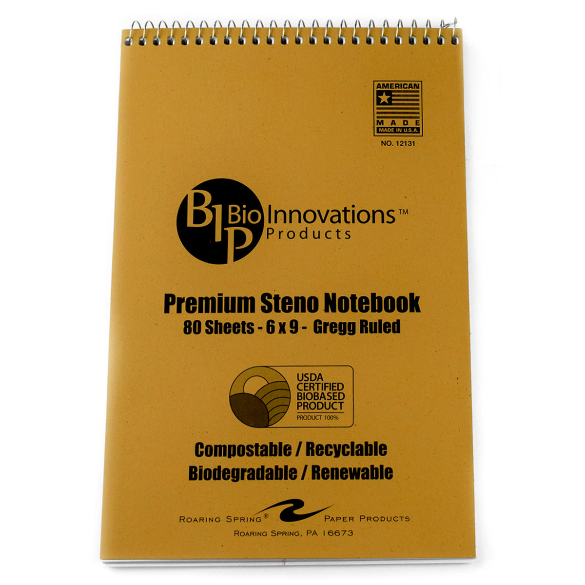 Bio Innovations Premium Steno Gregg Ruled Notebook 80 Sheets ...