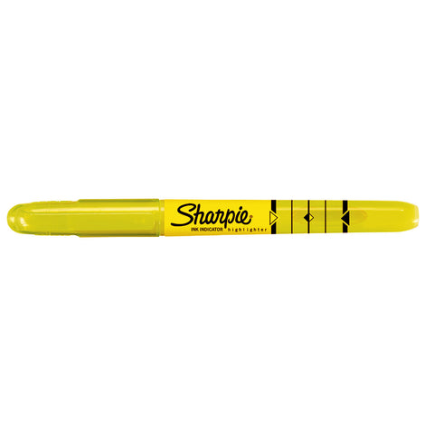 Sharpie Yellow Highlighter Narrow Chisel Tip with Ink Indicator and Po ...