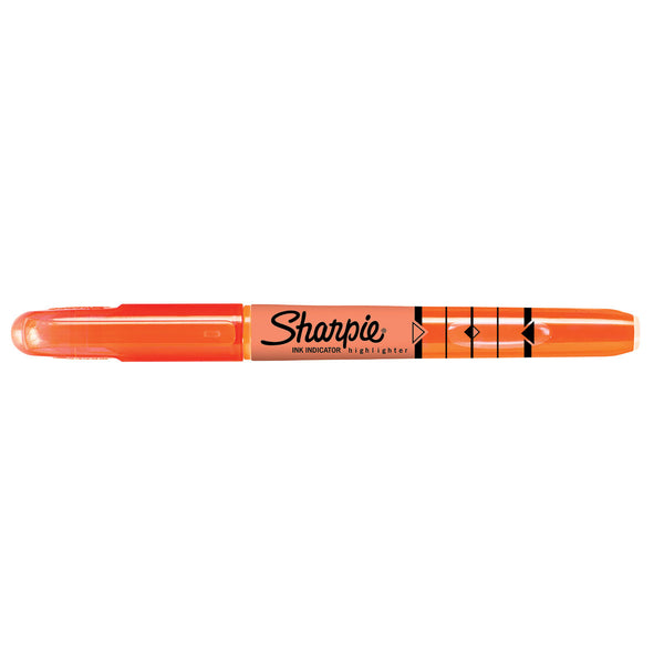 Sharpie Orange Highlighter Narrow Chisel Tip with Ink Indicator and Po