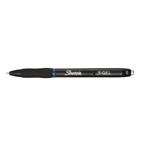 Sharpie S-Gel Blue Retractable Gel Pen Medium With Rubber Grip